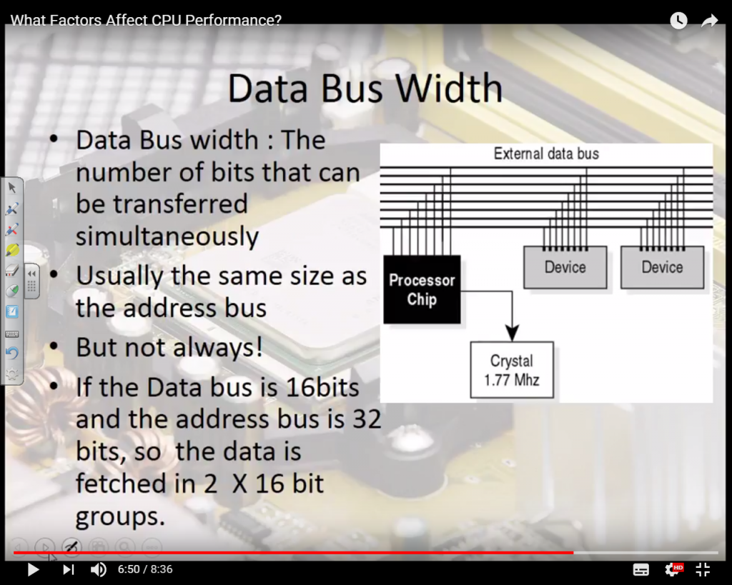 factors affecting-Cpu-performance-data-bus-width - Grade A Computer Science